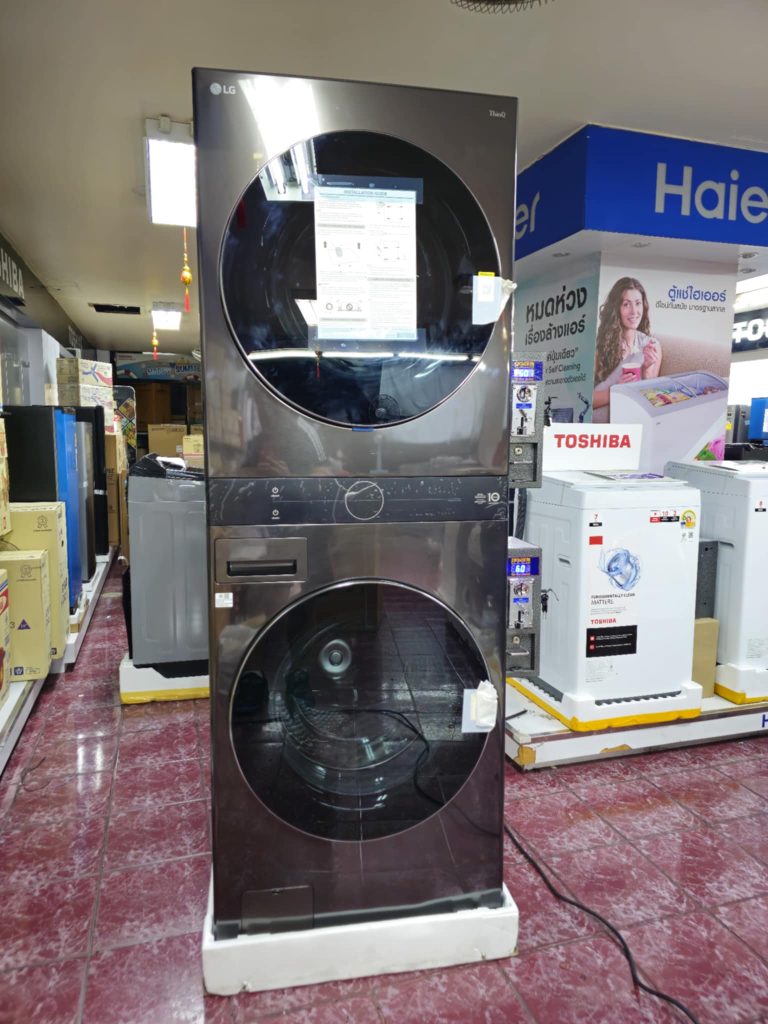 ตู้ซักผ้าและอบผ้าติดหยอดเหรียญ LG WT2116SHB ซัก21KG อบ16KG